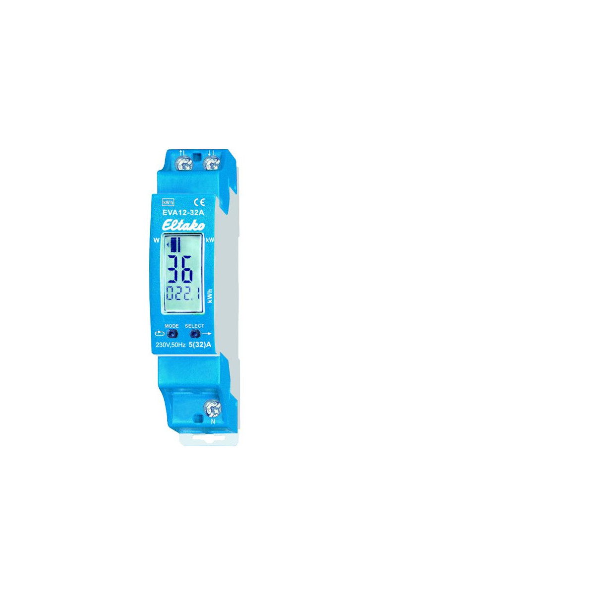 Contor electric monofazat cu reset Eltako EVA12-32A, calibrat MID 32A