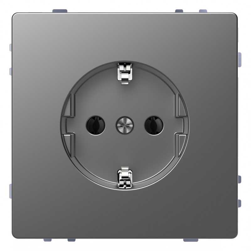 Priza schuko 16A 250V din oțel inoxidabil sistem Design, Merten MEG2301 ...